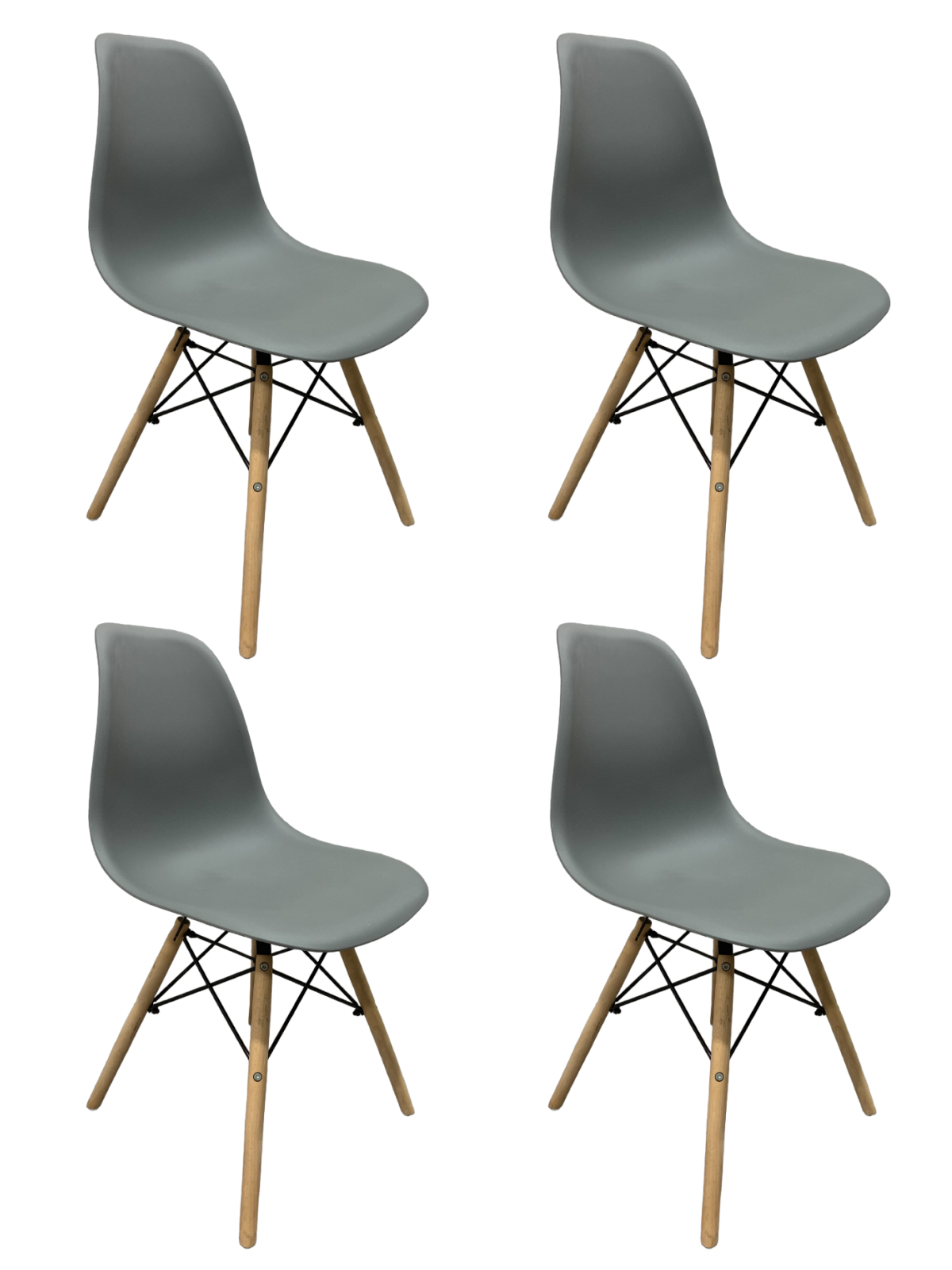Комплект стульев 4 шт. Eames ВМН-А305, темно-серый