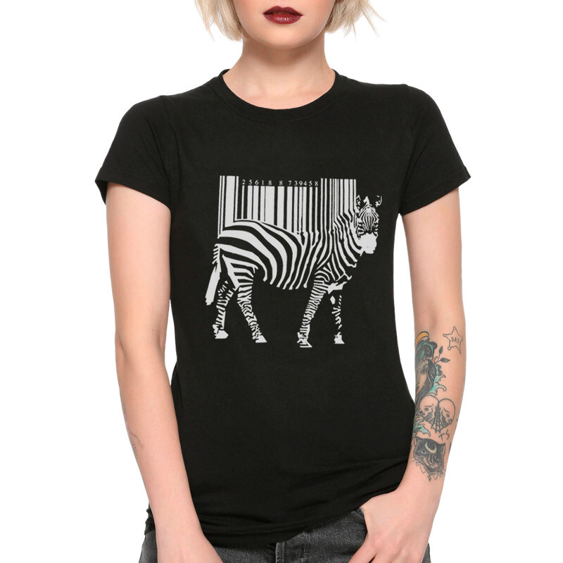 Футболка женская DS Apparel Зебра - Штрихкод 9899270-1 черная XL