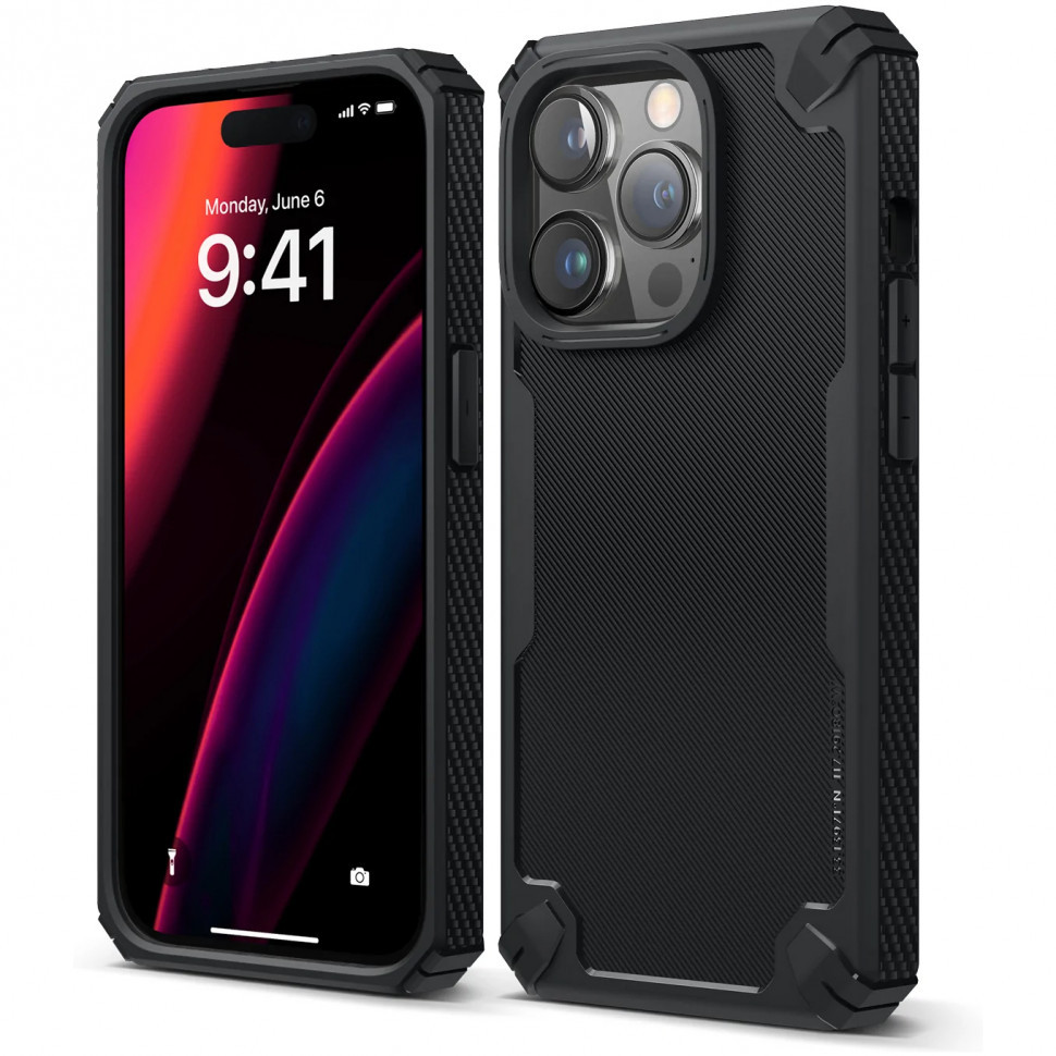 Чехол Elago Armor silicone для iPhone 14 Pro, Черный (ES14AM61PRO-BK)