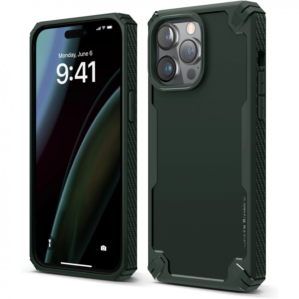 Чехол Elago Armor silicone для iPhone 14 Pro Max, Темно-зеленый (ES14AM67PRO-DGR)